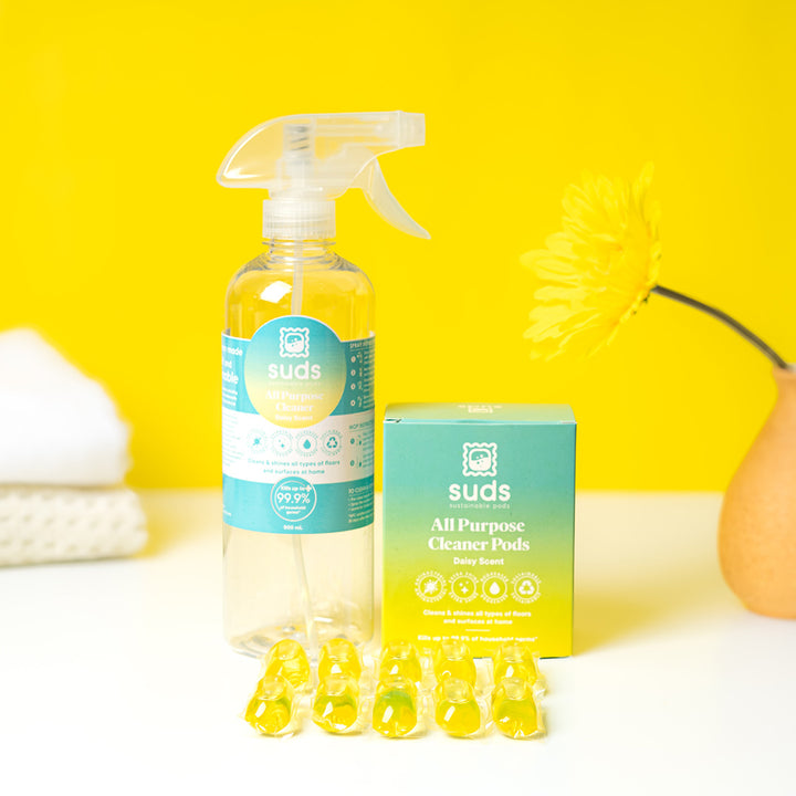 All Purpose Cleaner Pods - 10 Pods + Spray Bottle – Suds Sustainable Pods